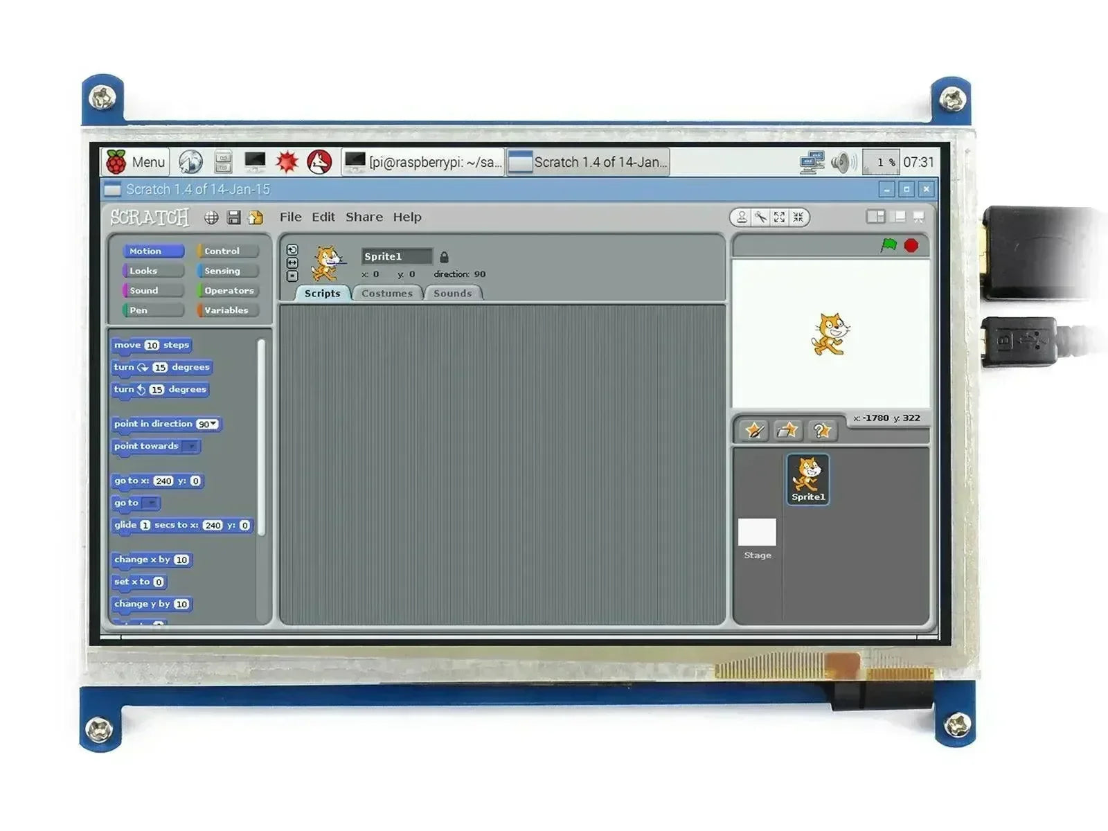 Waveshare 7 Zoll kapazitiver Touchscreen 800*480 HDMI – OpenELAB GmbH